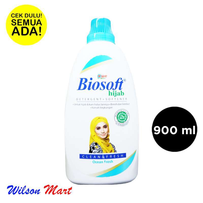 Jual YURI BIOSOFT HIJAB DETERGENT SOFTENER SMOOTH AND FRESH OCEAN FRESH 900 ML BOTOL di Seller ...