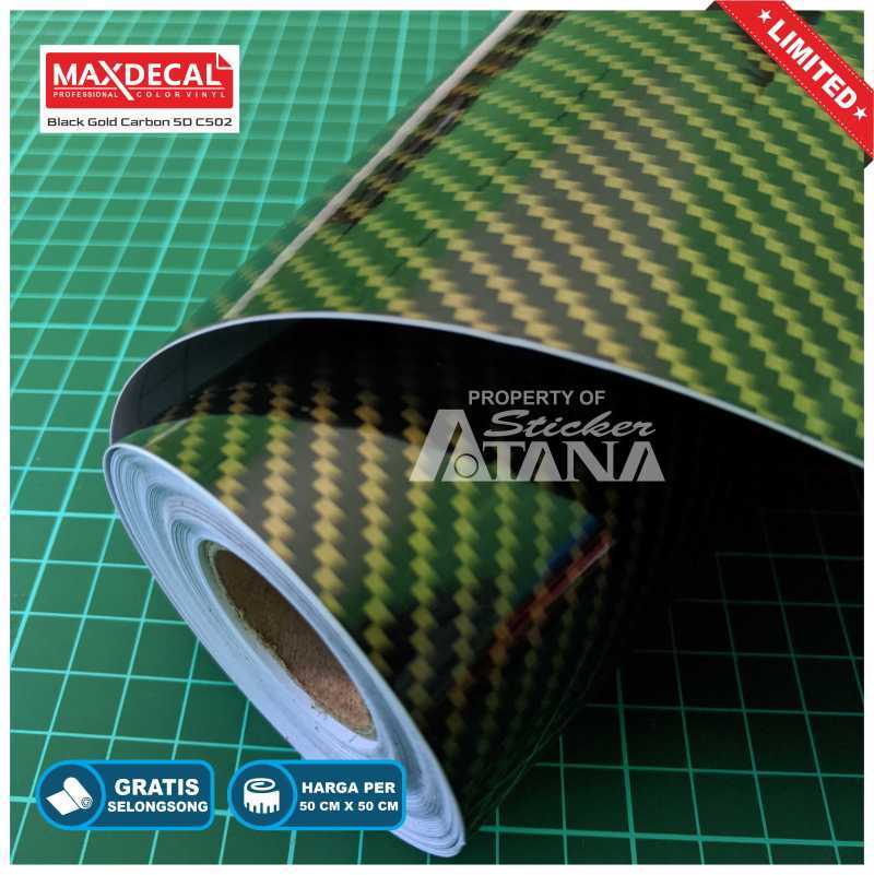 Promo Skotlet Carbon Gold Emas 5D MaxDecal Scotlet Karbon Fiber Stiker ...