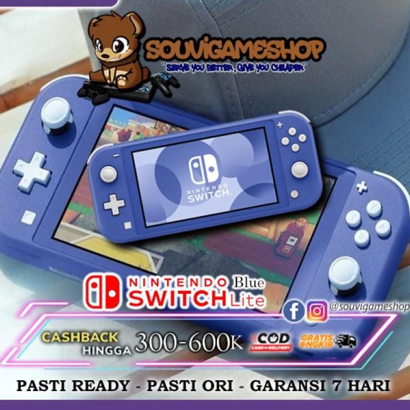 Jual Nintendo Switch Lite Console Cool Blue Reg English di Seller ...