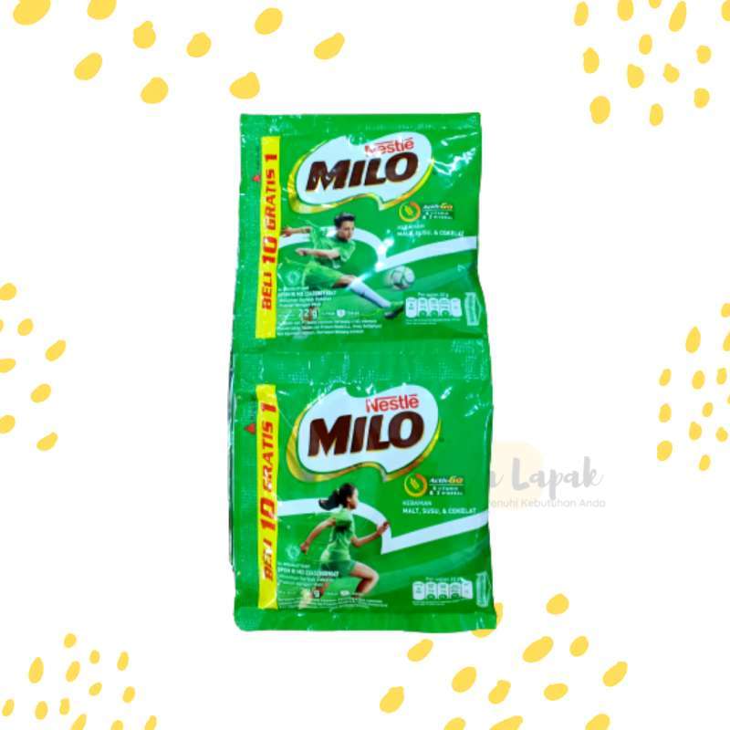 Promo Milo Sachet 22gr Susu Bubuk Coklat Renteng isi 10 + 1 Diskon 10% ...