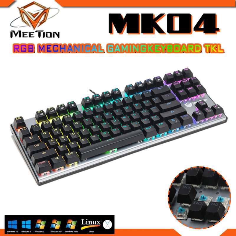 Promo Meetion MK04 Gaming Keyboard Mechanical TKL RGB Oetemu Blue Switch Diskon 17% di Seller ...