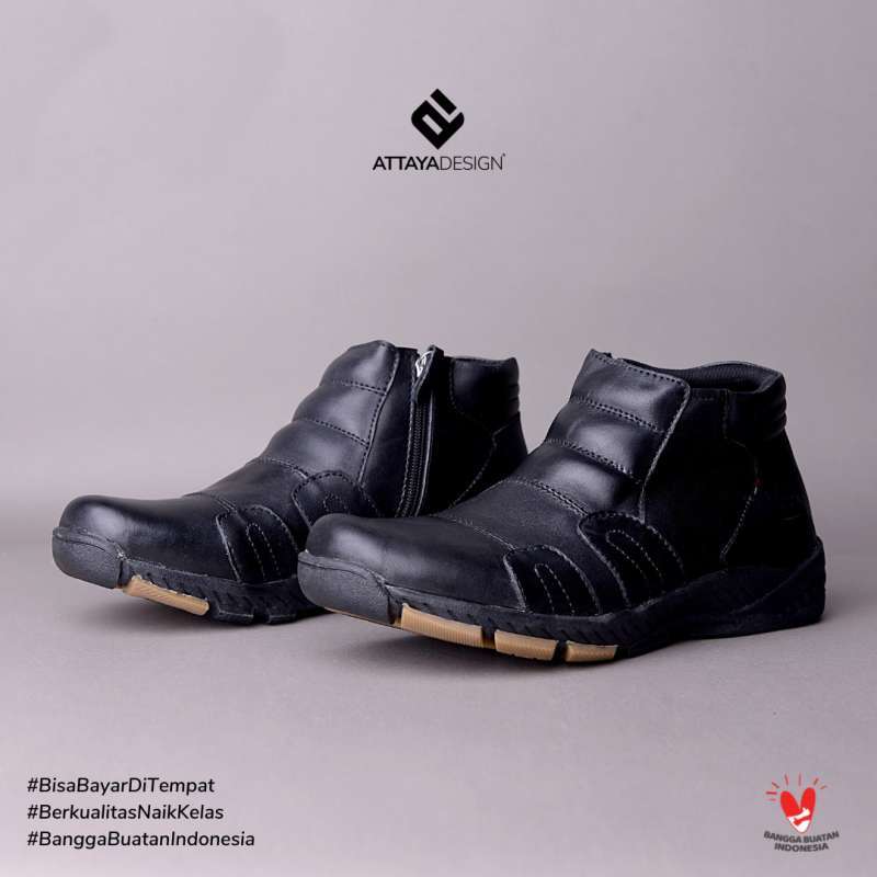 Promo Attaya Design Sepatu Boots Pria Kulit Asli Original Keren ...