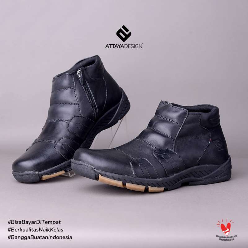Promo Attaya Design Sepatu Boots Pria Kulit Asli Original Keren ...