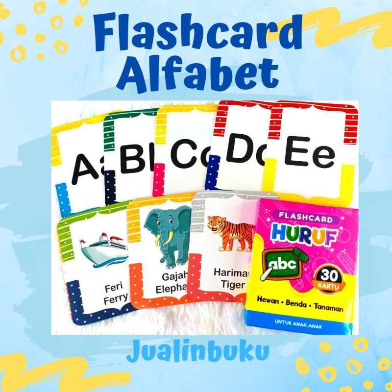 Promo Flash Card Huruf Alfabet isi 30 Kartu / Flashcard / Kartu Balita ...