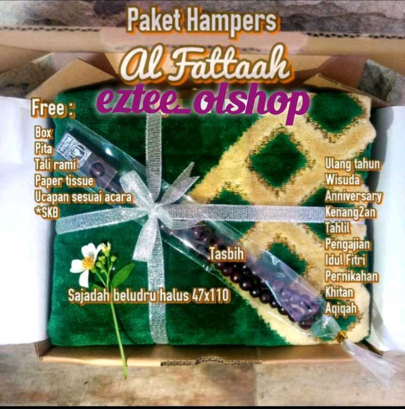 Jual PAKET HAMPERS AL FATTAAH.Hampers Hadiah Souvenir Gift Box Sajadah ...