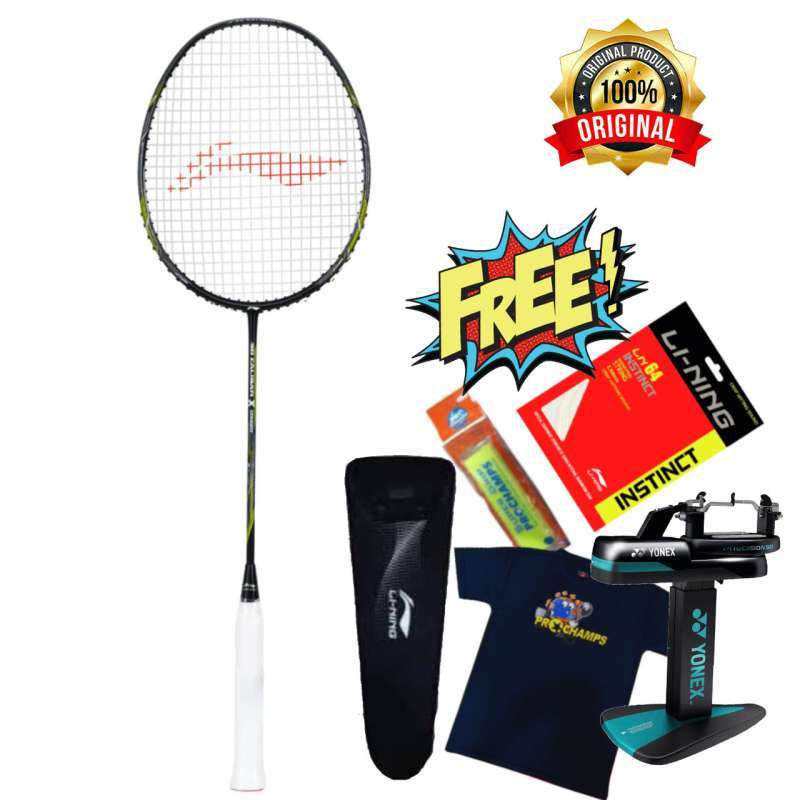 Jual LINING 3D CALIBAR X COMBAT RAKET BADMINTON ORIGINAL - Black Lime ...