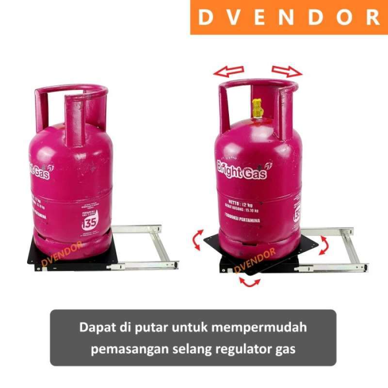Jual RAK TEMPAT GAS TARIK SLIDING PULL OUT PORTER GAS LPG TRAY TROLI ...