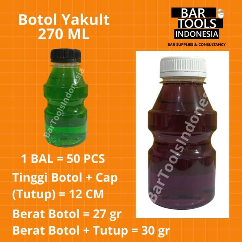Jual Botol Yakult Plastik PET 250 ML Food Grade Tebal, Botol Kemasan ...