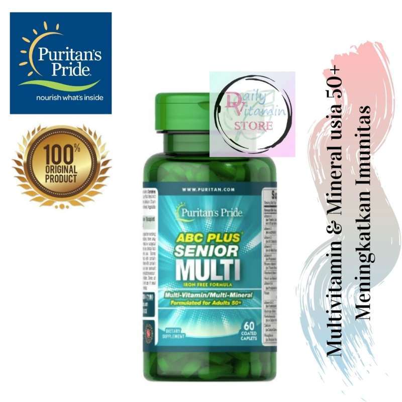 Jual ORIGINAL Puritan ABC Plus Senior Multivitamin Multi-Mineral ...