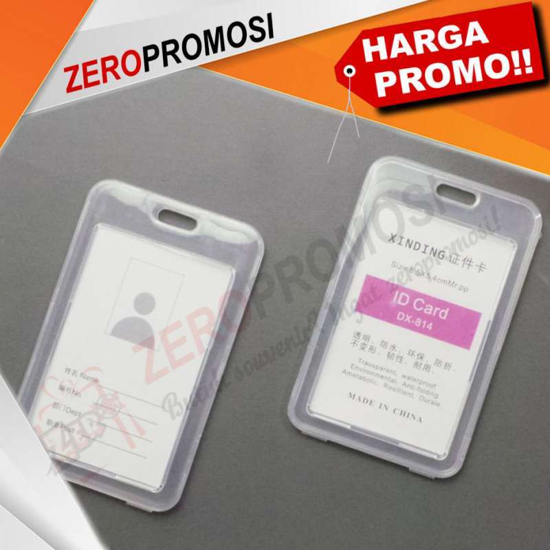 Jual Tempat Id Card Holder Transparant Buka Tutup Potrait Xinding Dx ...