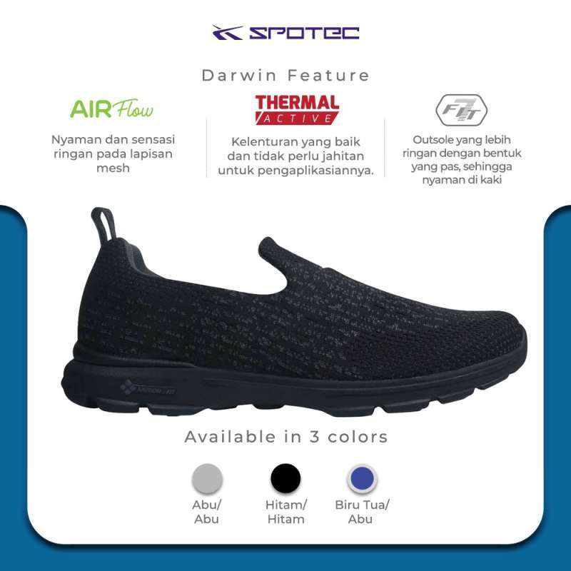Jual SPOTEC Sepatu Walking Darwin Hitam - Hitam - 38 di Seller SPOTEC ...