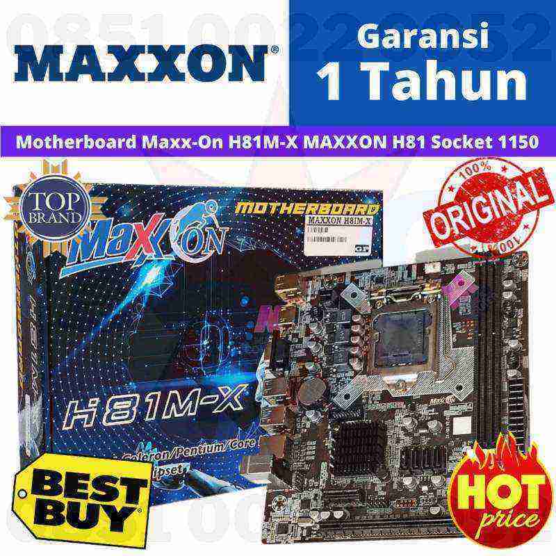 Promo Mainboard Maxx On H81m-x Chipset H81 Haswell Socket 1150 Diskon ...