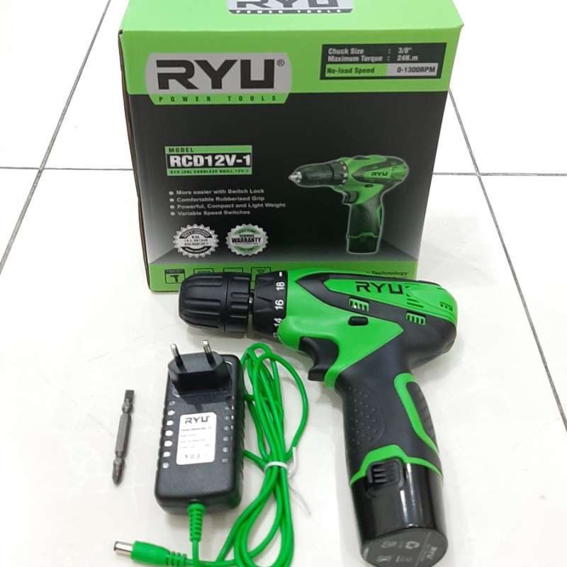 Jual MESIN BOR CORDLESS RYU RCD12V-1 / MESIN BOR BATERAI RYU RCD 12V-1 ...