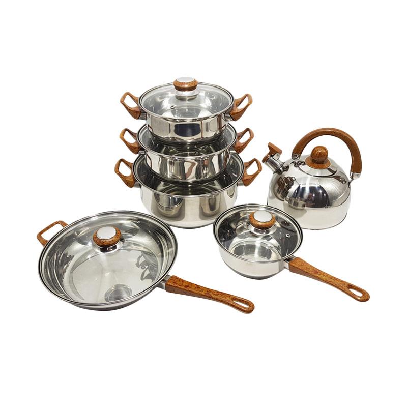 Promo Q2 Stainless Steel Panci Set [12 pcs] Diskon 22% di Seller Home ...