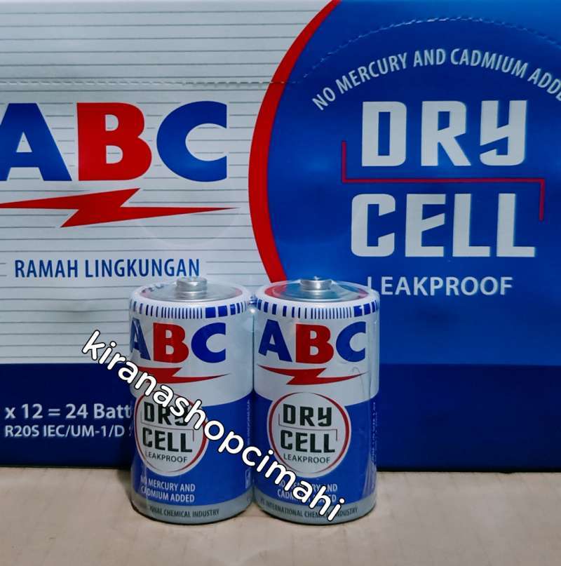 Jual batre abc biru besar isi 2 pcs / batu baterai abc biru D r20 ...