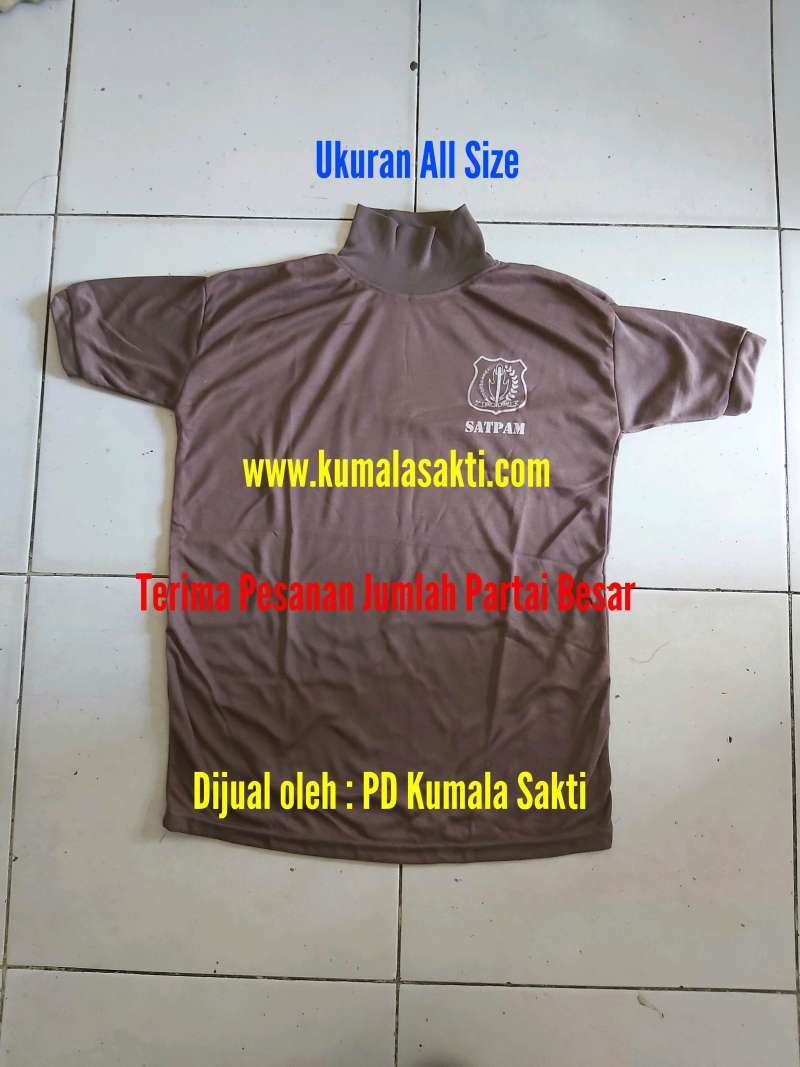 Jual Kaos Satpam Coklat Leher Tinggi Security|Topi Satpam|Pangkat ...