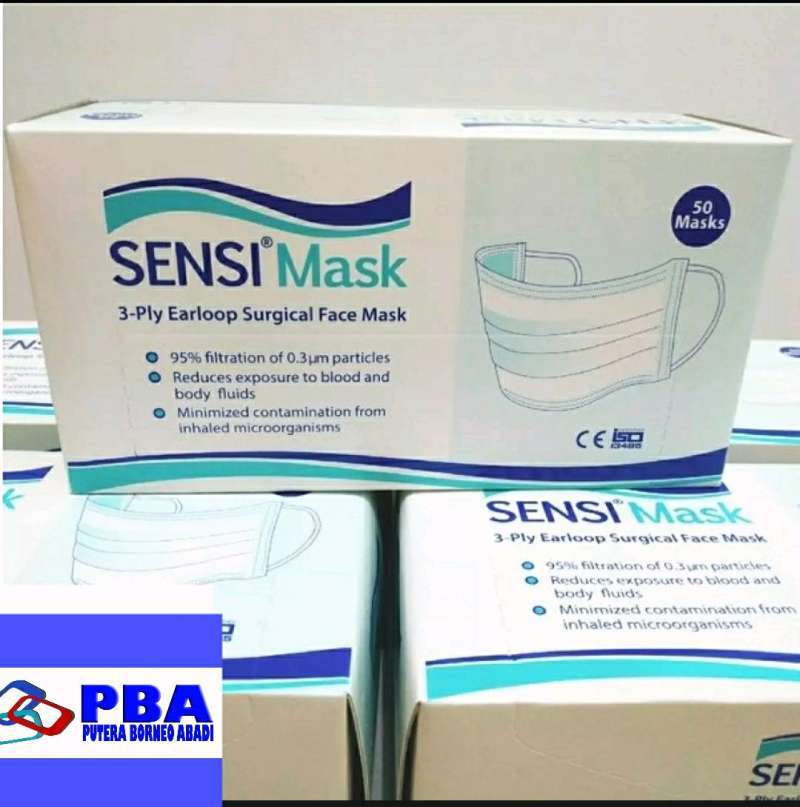 Jual Sensi Masker 3 Ply Earloop Isi 50 Pcs Di Seller Putera Borneo