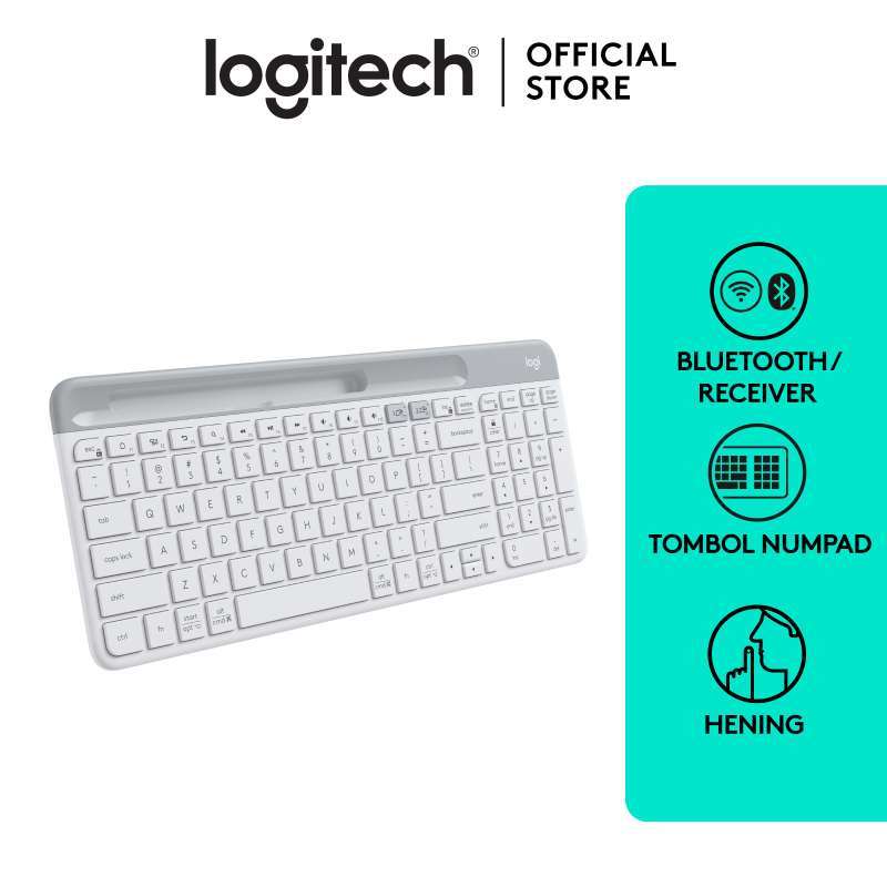 Promo Logitech K580 Slim Multi-Device Keyboard Off White Diskon 29% di ...