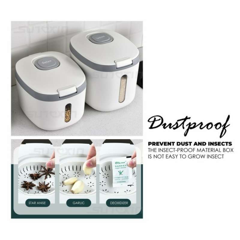 Jual Dispenser Beras-Container Beras-Box Beras-Dispenser Beras 5 kg ...