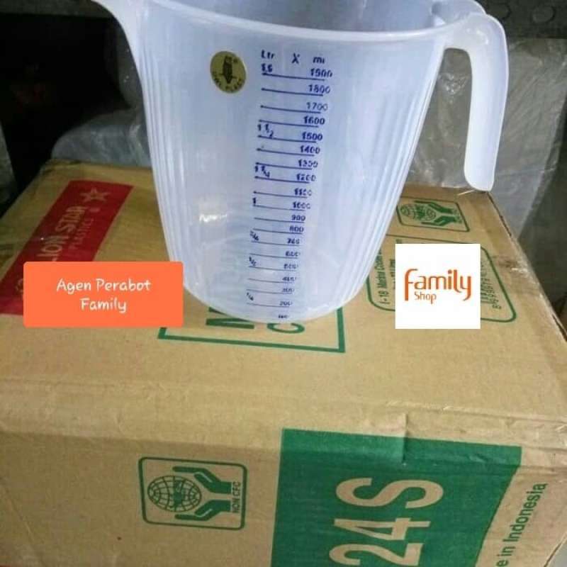 Promo GELAS UKURAN - TAKARAN 2 LITER GREEN LEAF Diskon 8% di Seller ...