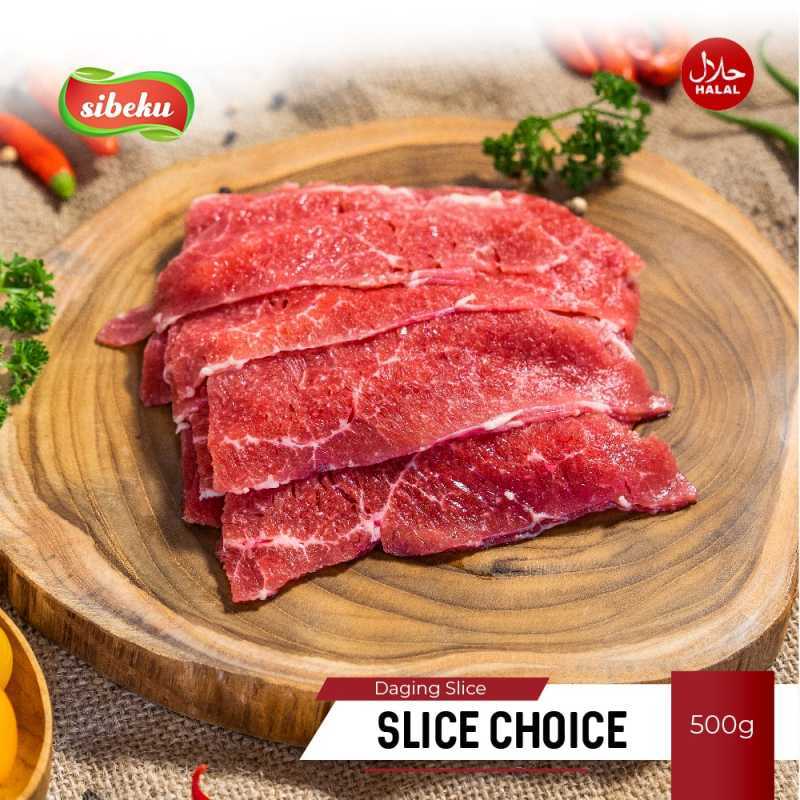 Promo Daging Sapi Beef Slice Choice Halal & Higienis 500 Gram Frozen ...