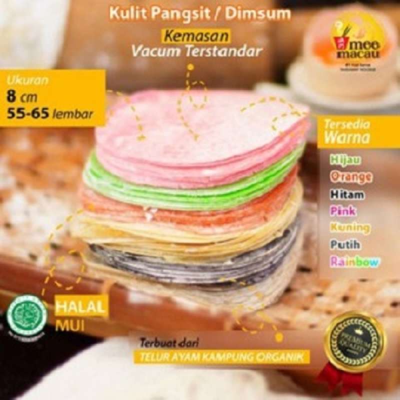 Jual Kulit Dimsum Siomay Gyoza Pangsit Halal Warna Kuning Isi Halal ...