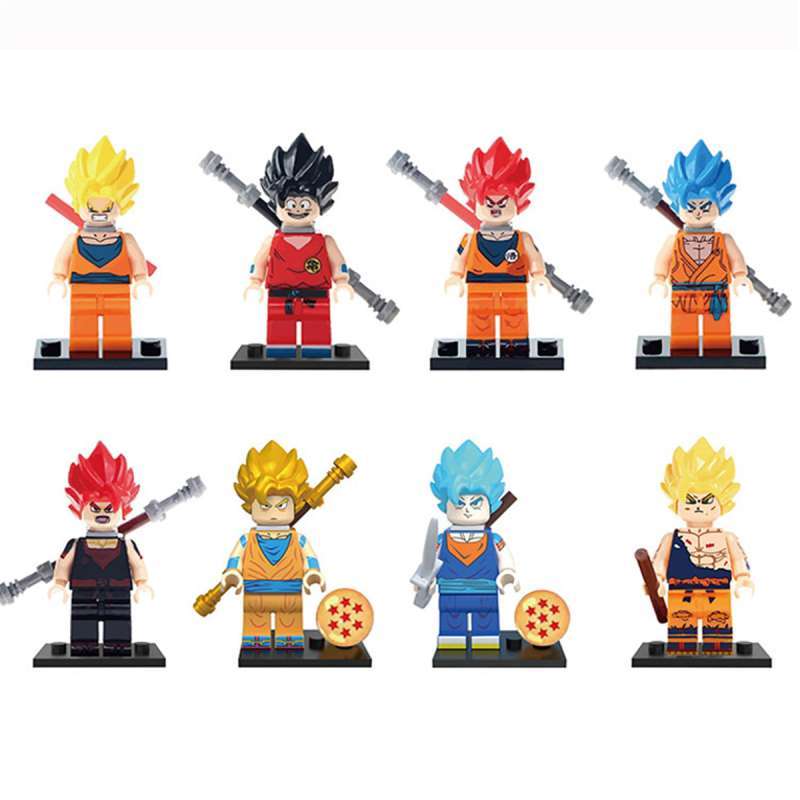 Jual DynaBlocks 8pcs Set WM6029 Anime Dragon Ball Z Super Saiyan God ...