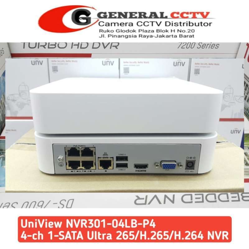 Jual Nvr 4 Channel Poe Uniview Nvr301-04lb-p4 Original Garansi 2 Tahun ...