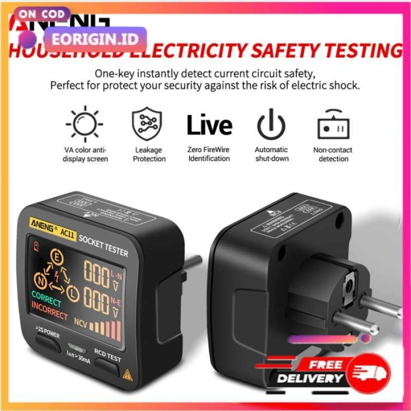 Jual Ori Aneng Stop Kontak Voltage Tester Detector Grounding Wire Leak Ac11 Di Seller Eorigin