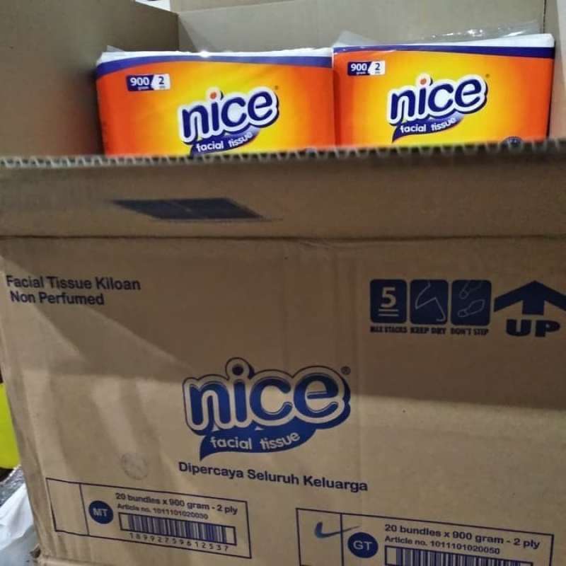 Jual Nice Facial Tissue 1 KARTON - 900 gram x 20 bundles | Tisu Nice ...