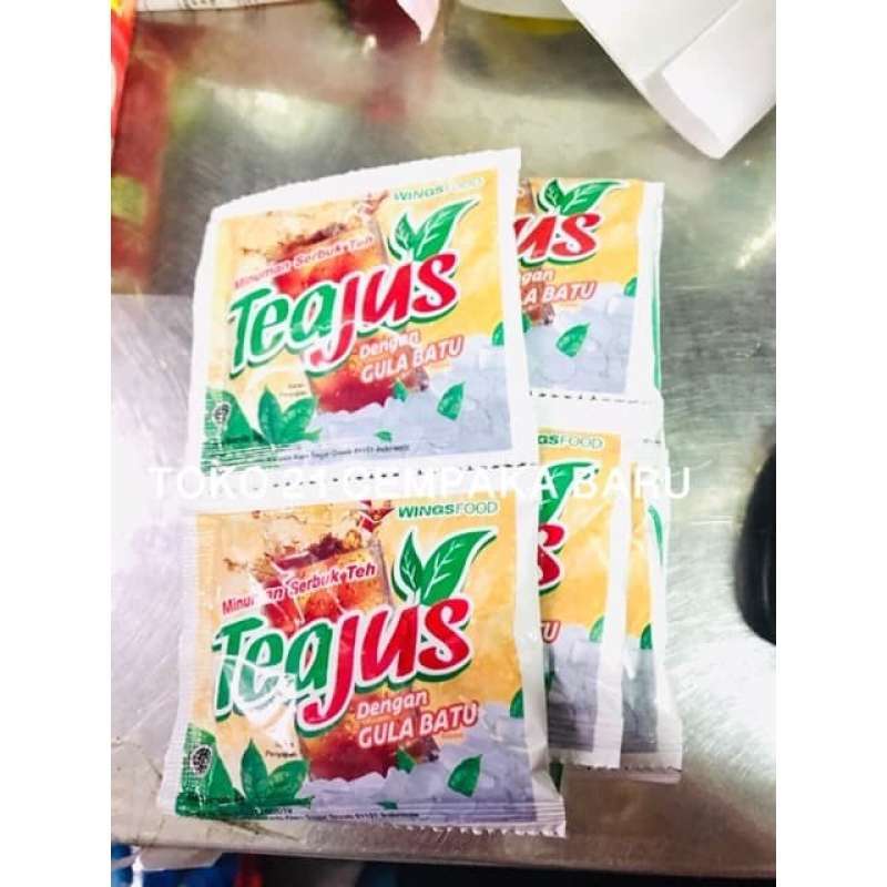 Jual TeaJus Rasa GULA BATU 1 renceng isi 10 sachet |Teh Tea jus Manis ...