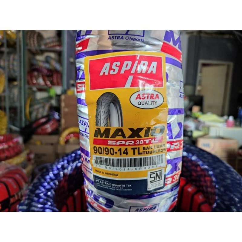 Promo Ban aspira maxio 90 90 - 14 SPR 38 TL TUBELESS kembang Original Honda Diskon 1% di Seller ...