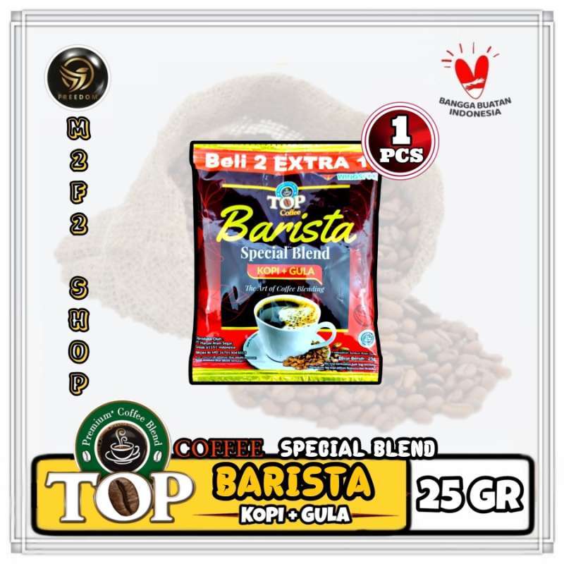 Promo TOP Premium Coffee Blend Barista Kopi + Gula Serbuk Sachet - 25 ... Promo TOP Premium Coffee Blend Barista Kopi + Gula Serbuk Sachet - 25 ...