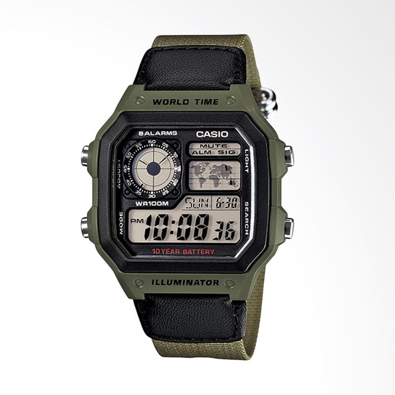 Promo CASIO Digital Jam Tangan Pria - Hijau [AE-1200WHB-3B] Diskon 9% di Seller JAMDUNIA ...