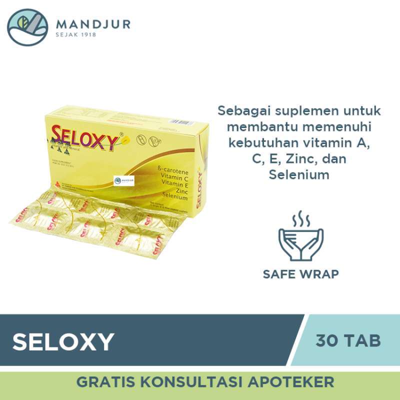Jual Seloxy Dus Isi 5 Strip - Vitamin A, C, E, Zinc dan Selenium di ...