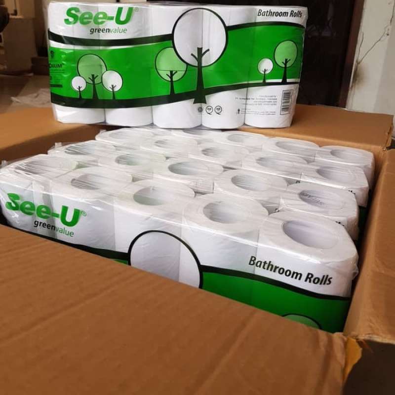 Jual See-u Tissue Gulung 1 Dus / Tisu Toilet Roll Bathroom See-u Green ...