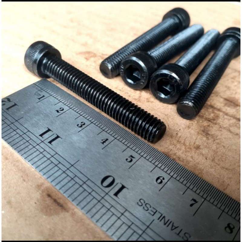 Jual Baut L M8x50 Baja Hitam / Baut L Baja M8x50 Hitam / Baut L Baja M8 X 50 Kunci L6 / L 6 Full ...