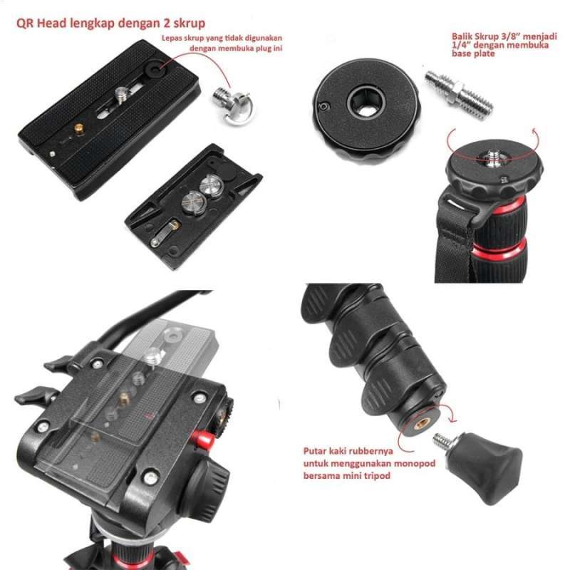 Promo Jpc Kemang Takara Rover 77 Tripod Video Fluid Pan Head Monopod ...
