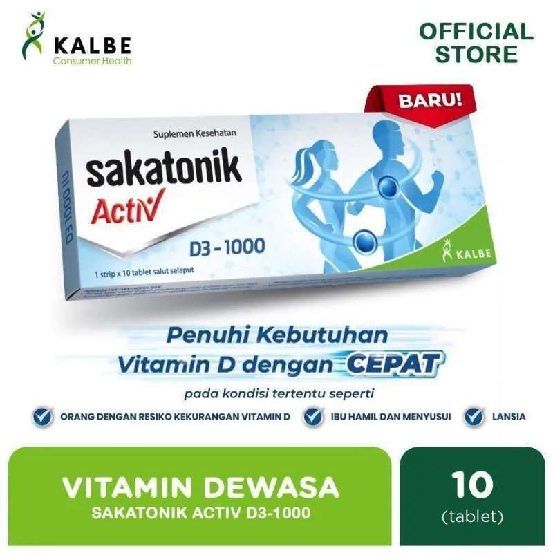 Jual Sakatonik Active Vitamin D3 1000 Iu 10 Tablet Di Seller Bp Farma ...