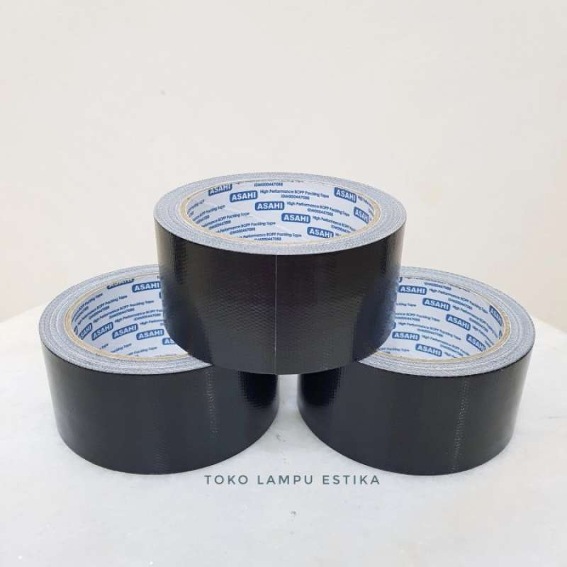 Jual Lakban Cloth Tape Hitam - Jilid Buku Asahi 48mm X 8m- 11meter Full ...