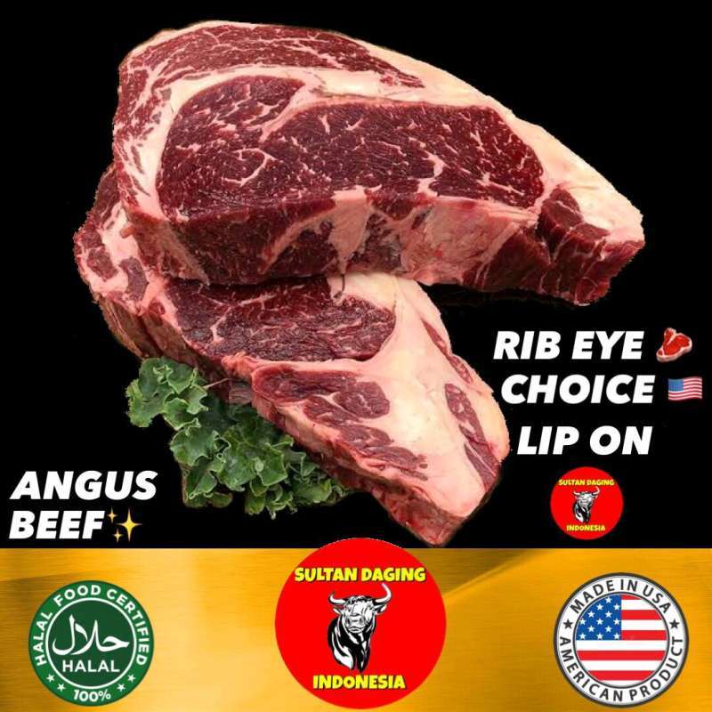 Promo Us Angus Rib Eye Choice Lip On Premium 330 Gram Import Dari Usa ...