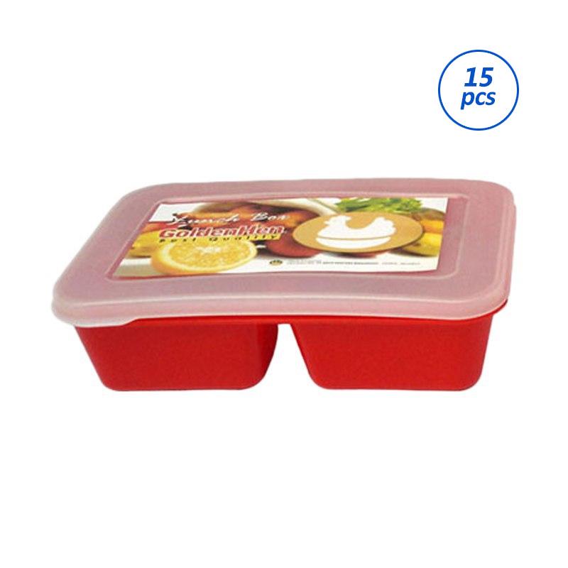Jual Golden Hen Lb-3113 Lunch Box Tempat Makan [15 Pcs] - Merah Di ...