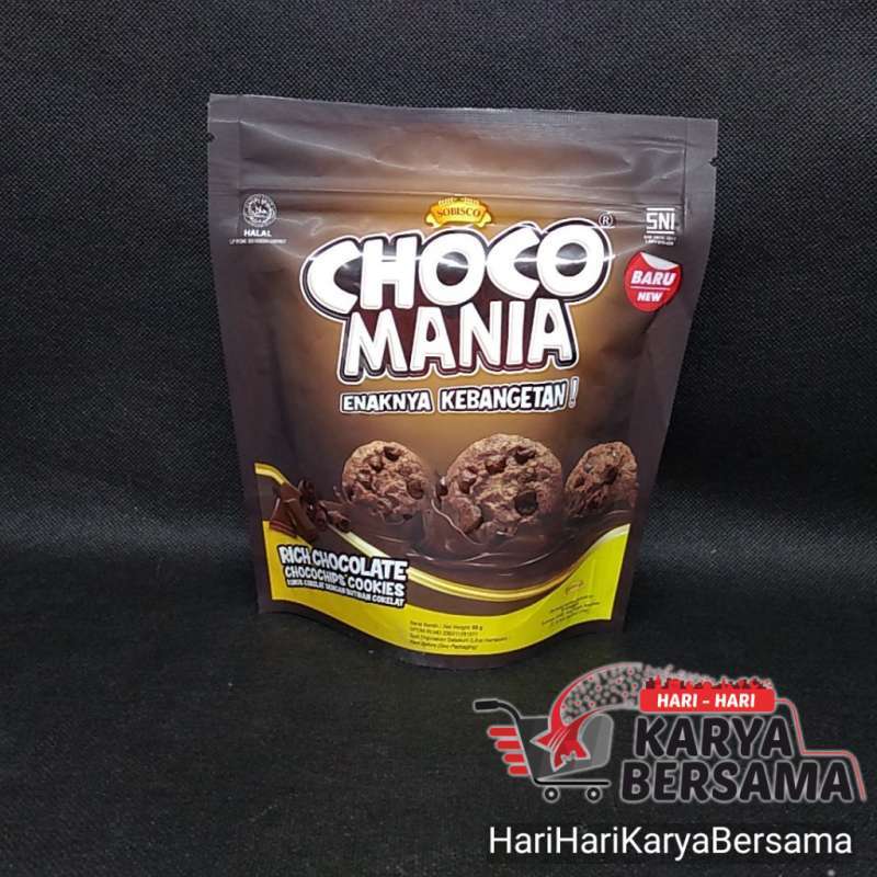 Jual Biskuit Choco Mania Rich Chocolate Chocochips Cookies Pouch 69gr ...