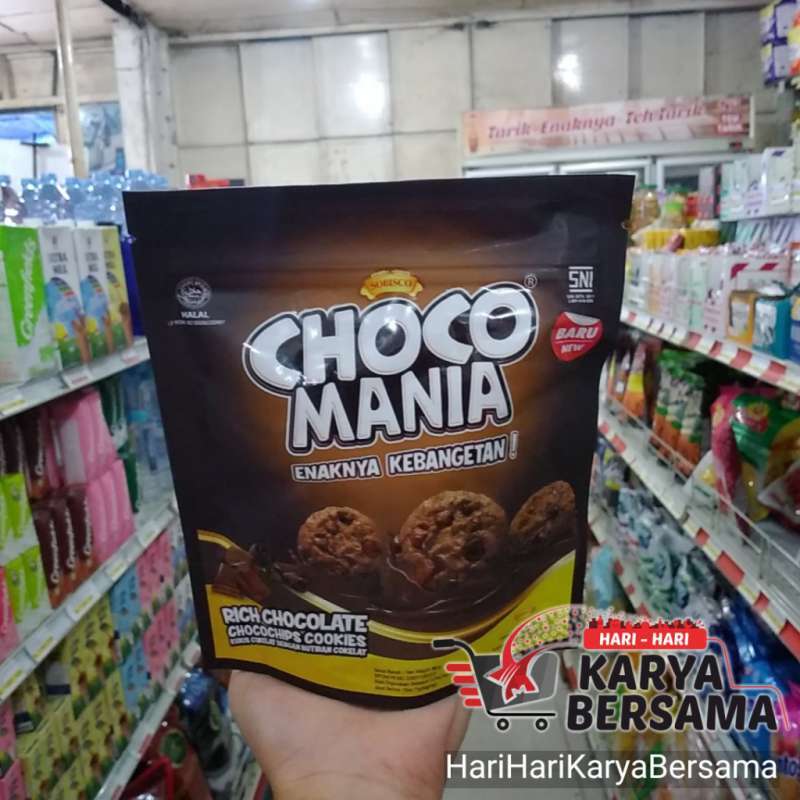Jual Biskuit Choco Mania Rich Chocolate Chocochips Cookies Pouch 69gr ...
