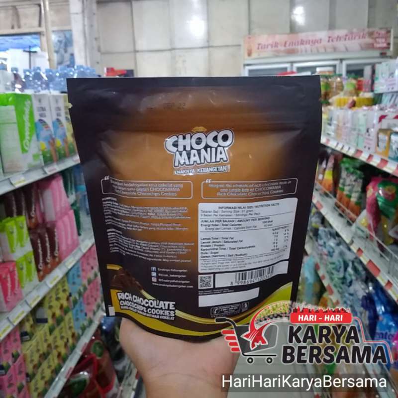Jual Biskuit Choco Mania Rich Chocolate Chocochips Cookies Pouch 69gr ...