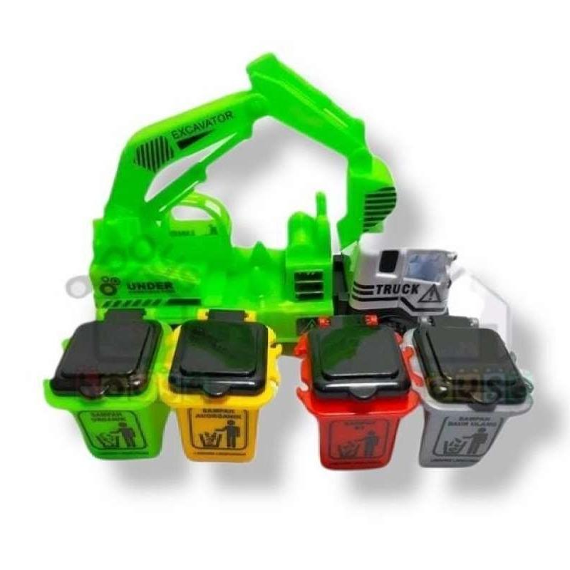 Jual MAINAN MOBIL TRUCK SAMPAH PLUS TEMPAT SAMPAH UKURAN MINI MT-53 di ...