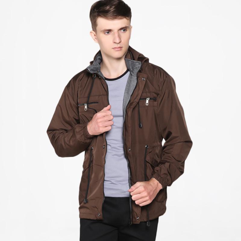 Promo VM Parka Bolak Balik 2in1 Jaket Pria - M Coklat Diskon 48% di ...