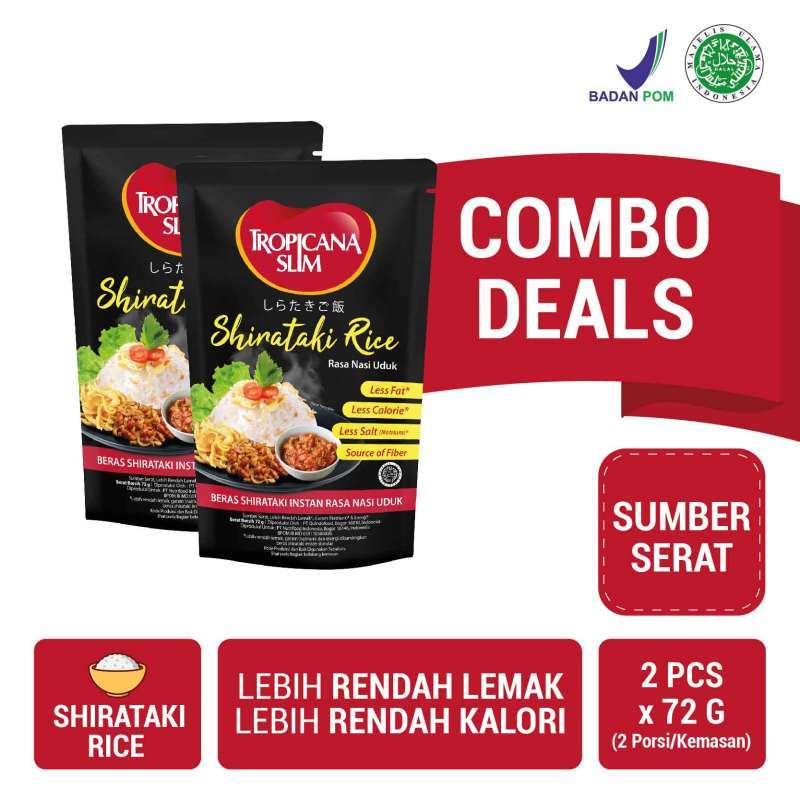 Jual Twin Pack - Tropicana Slim Shirataki Rice 72 g - Bantu Dukung ...