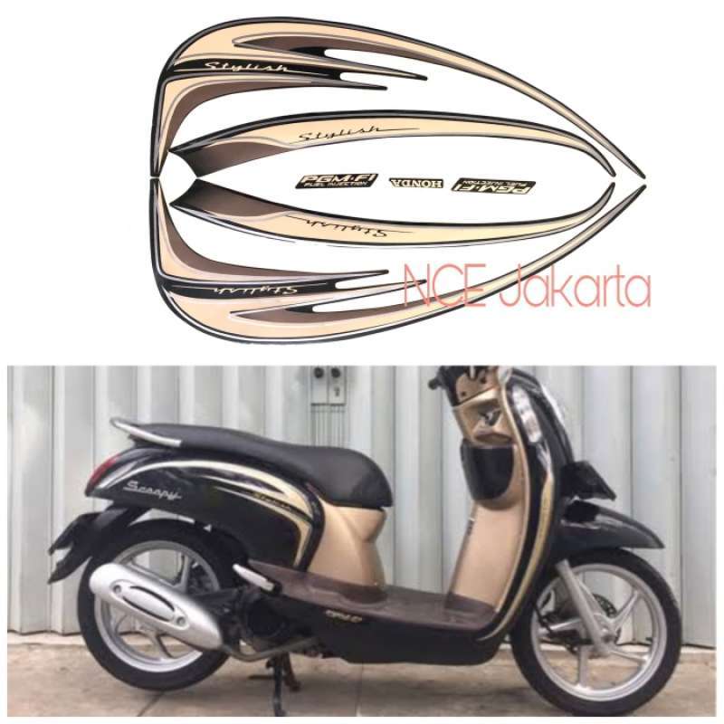 Jual STIKER STRIPING SCOOPY FI STYLISH 2014 HITAM di Seller Toko Satu ...