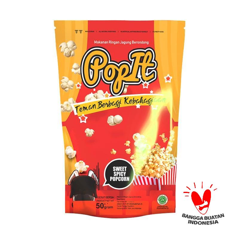 Jual PopIt Snack Rasa Balado Sweet Spicy Popcorn di Seller Pop It Snack ...